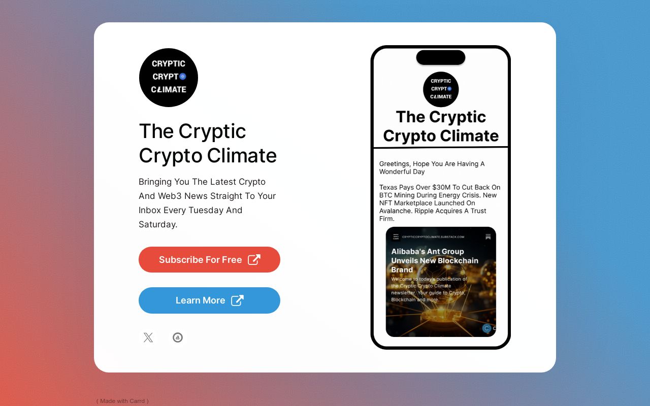 The Cryptic Crypto Climate